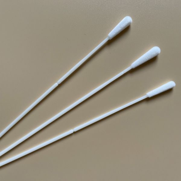 Flock Oral swab with 80mm break point flocked sterile throat swabs