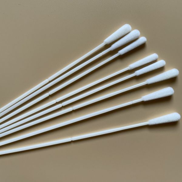 Flock Oral swab with 80mm break point flocked sterile throat swabs