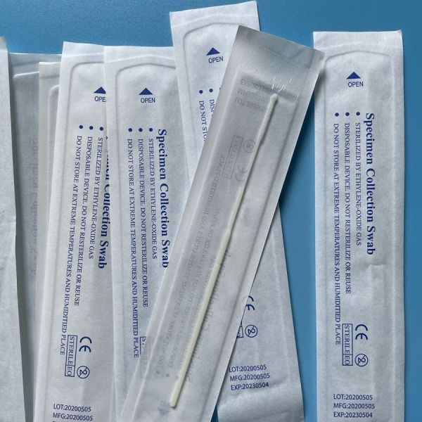Flock Oral swab with 80mm break point flocked sterile throat swabs